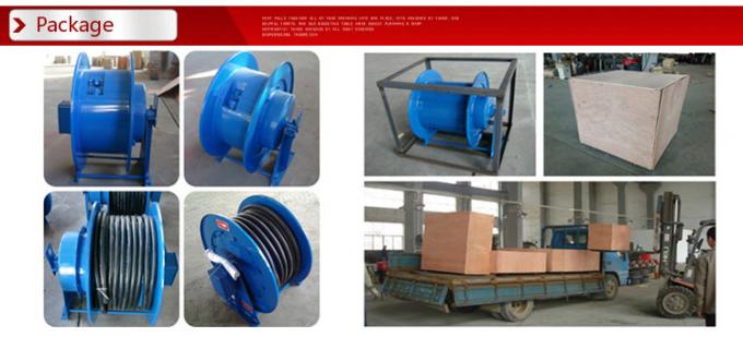Crane Spring Loaded Cable Reel , Retractable Power Reel Inding Drum Red