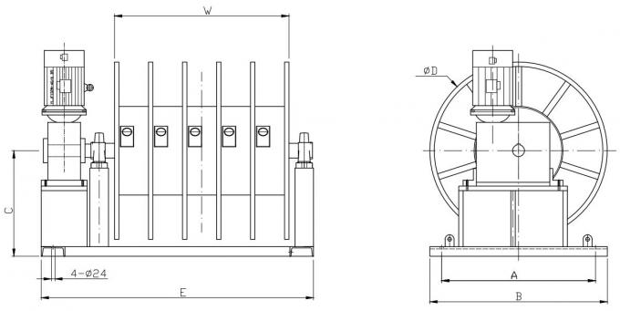 Compact Structure Motorized Cable Reel High Voltage Motor Driven